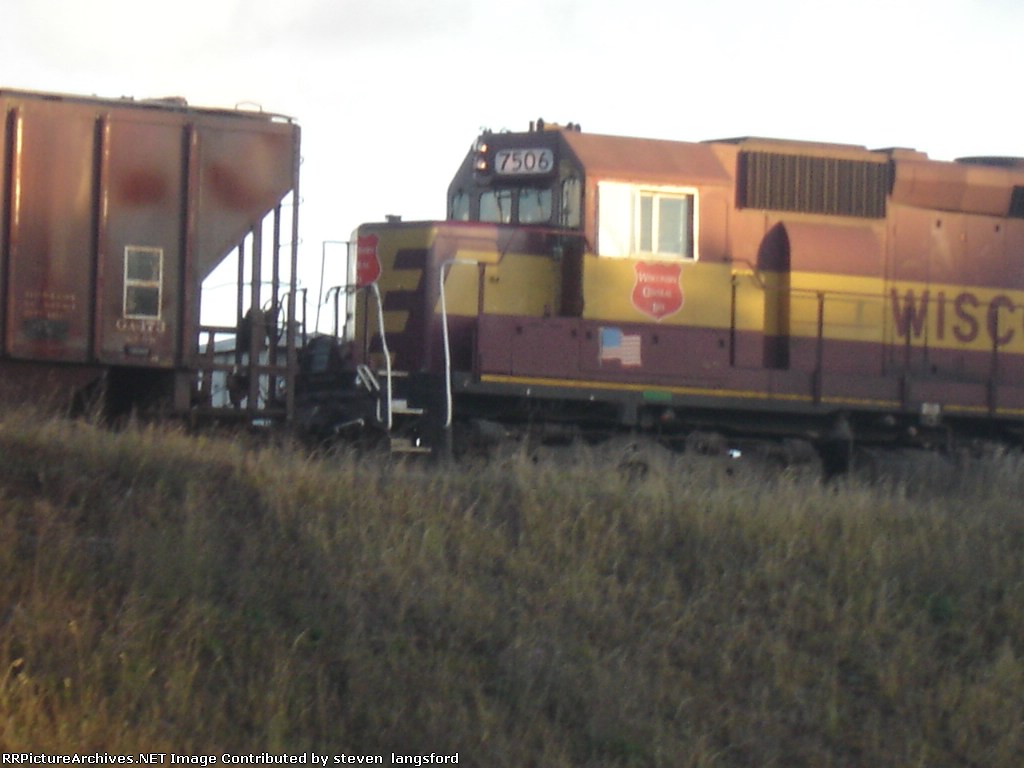 WC engine # 7506 working the yard